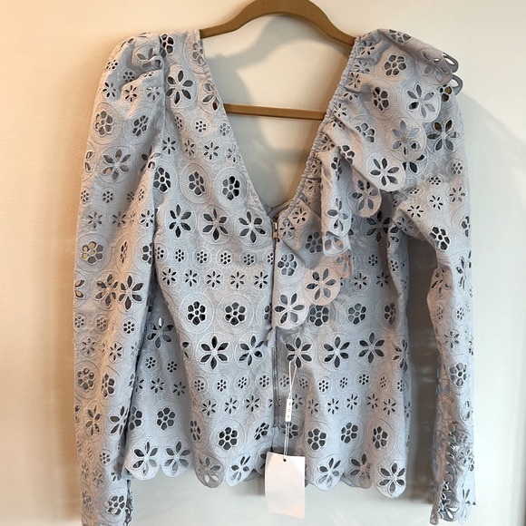 Self-Portrait | Tops | Selfportrait Broderie Eyelet Blouse | Poshmark
